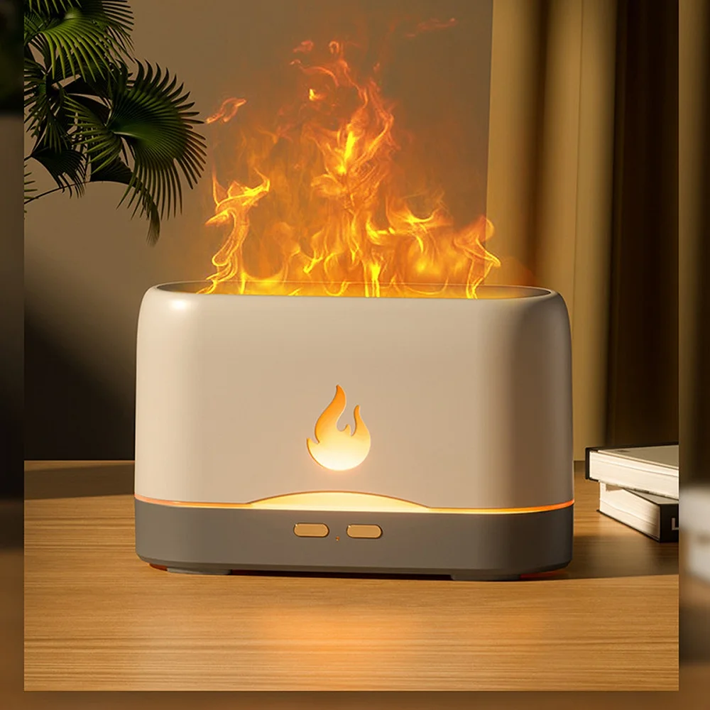 Portable-Flame-Humidifier-Aromatherapy-Oil-Diffuser-LED-Colourful ...