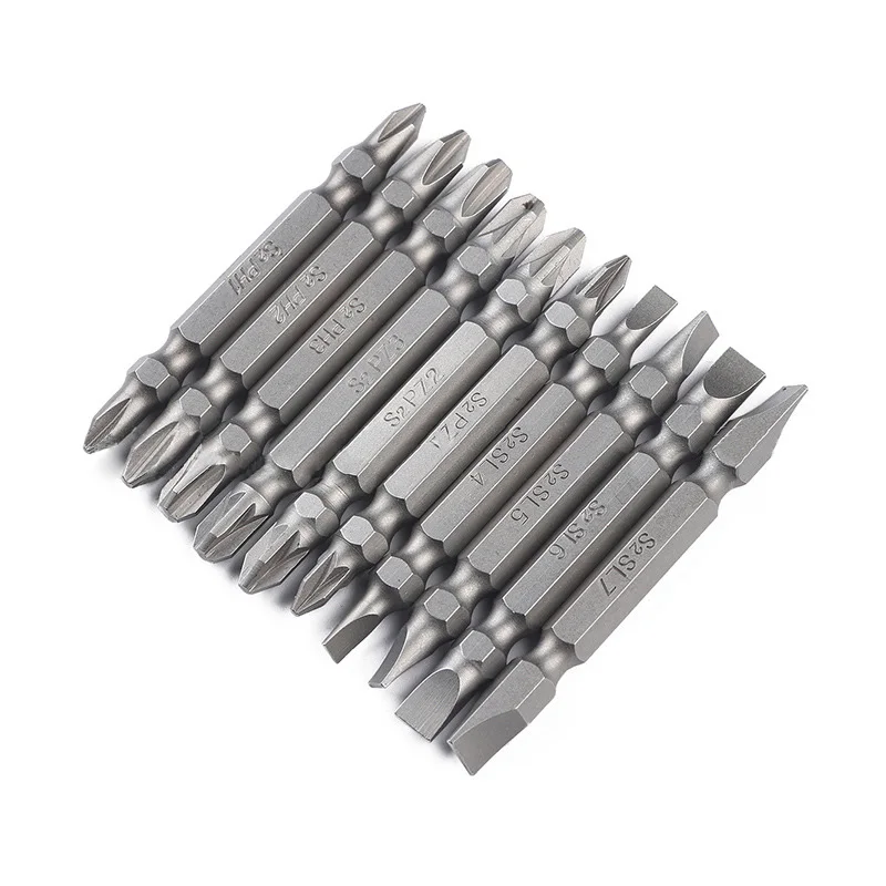 10pcs-65mm-Double-Head-Screwdriver-Bit-Set-Slotted-Phillips-Batch-Head-Screw-Driver-Alloy-Steel ...