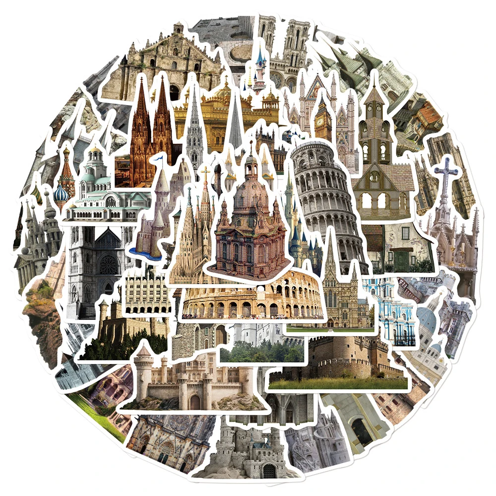 10-30-50pcs-Vintage-Medieval-Castle-Stickers-Retro-European-Style ...