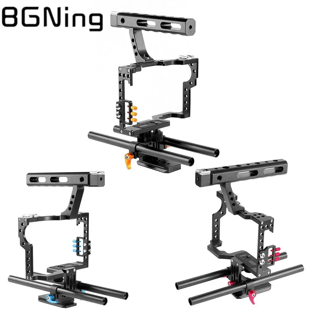 Universal Camera Cage Rod Rail Rig Follow Focus Support Handle Grip ...