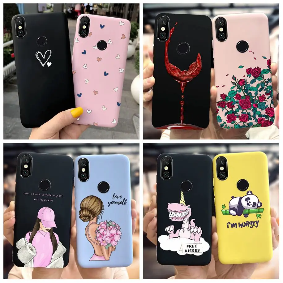 For Xiaomi Redmi Note 6 Pro Case Fashion Pretty Girls Painted Soft TPU ...