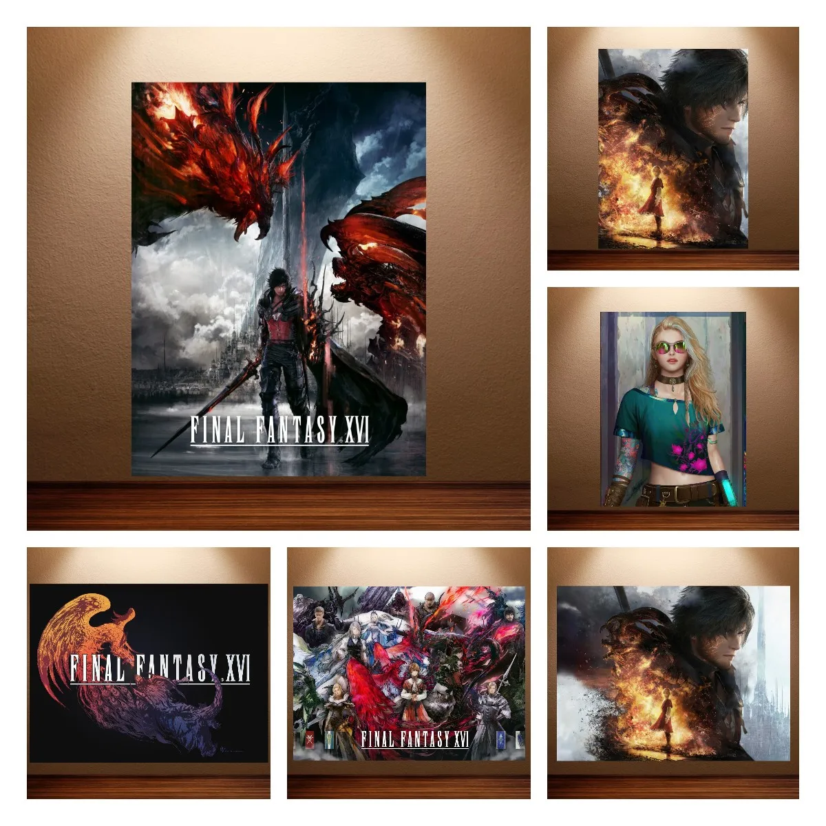 Final-Fantasy-Xvi-Poster-Cybepunk-Video-Game-Posters-Canvas-Painting ...