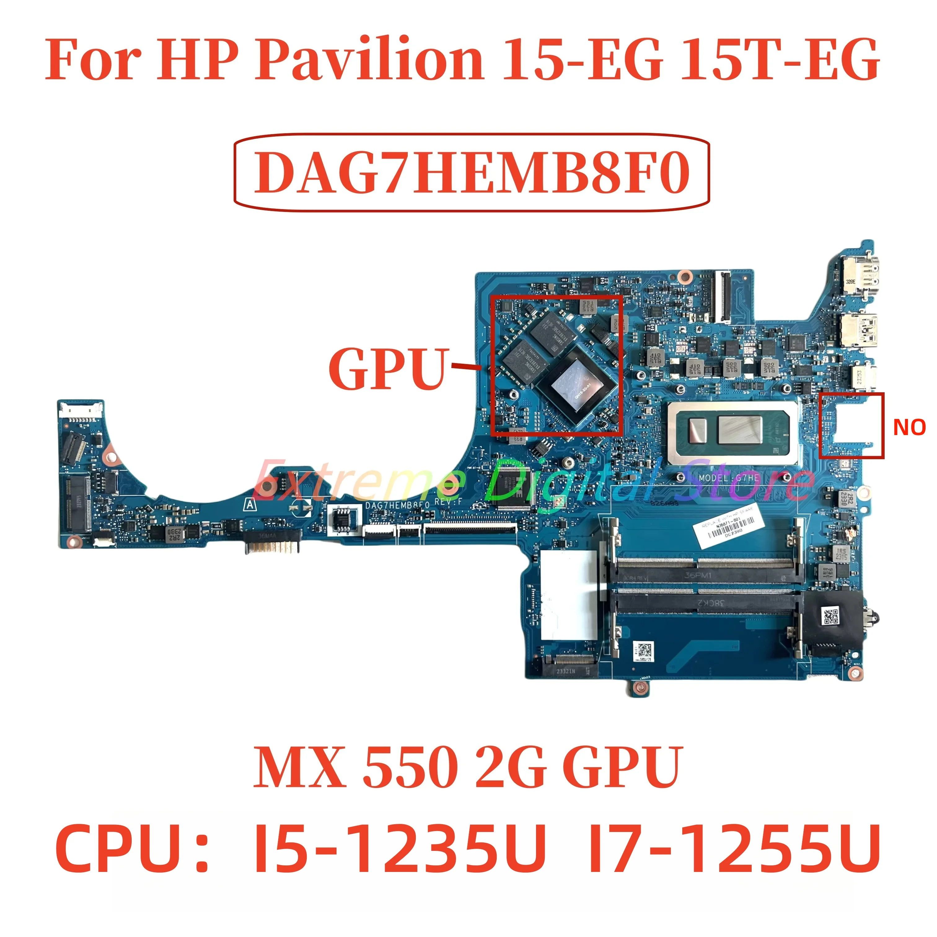 M36871-601 DAG7HEMB8F0 For HP Pavilion 15-EG 15T-EG Laptop Motherboard ...