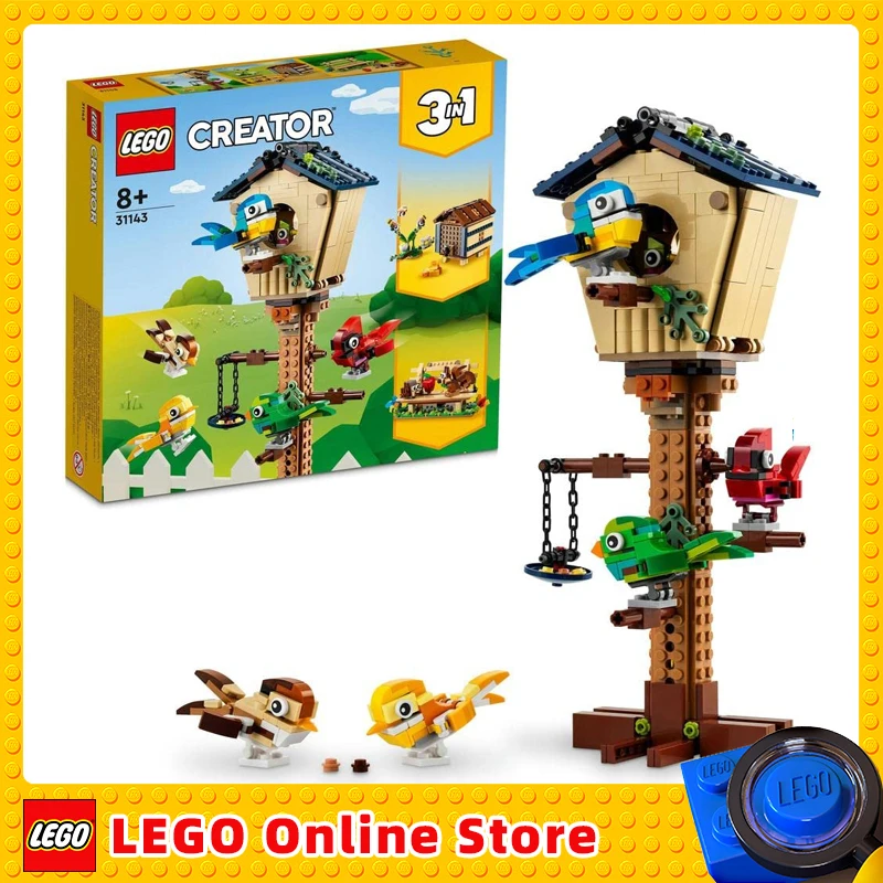 LEGO Creator 3 in 1 Birdhouse 31143 Birds to Hedgehog to Beehive Set ...