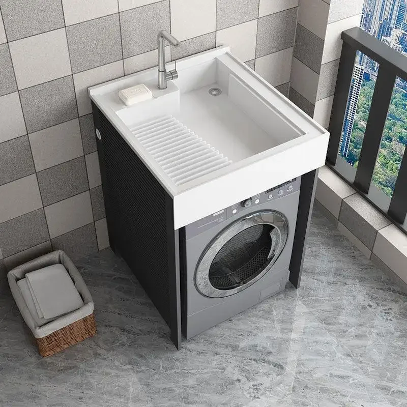 Small-unit-laundry-cabinet-combination-integrated-basin-combination ...