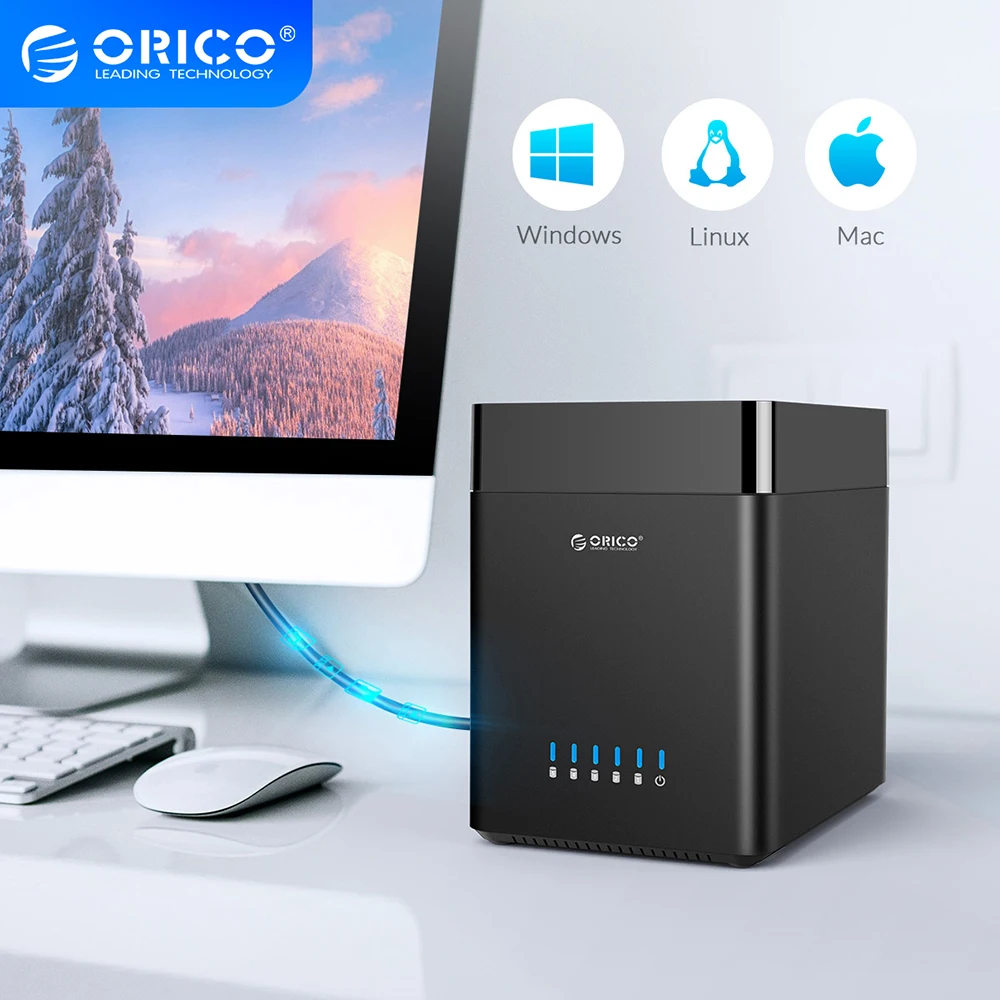 ORICO 5 Bay 3.5 inch Hard Drive Enclosure USB 3.0 to SATA Chia External ...