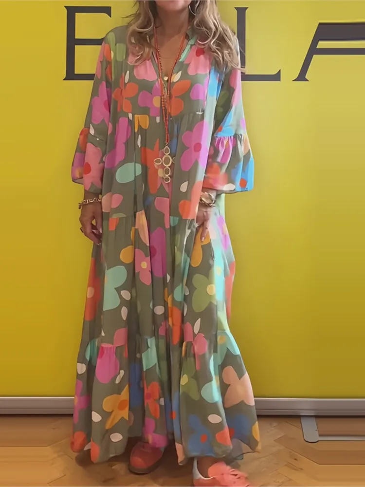 Sonbahar-Kad-n-Bask-G-ndelik-Elbise-Yeni-Tatil-Zarif-Gev-ek-Uzun ...