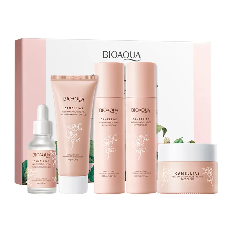 BIOAOUA-Camellia-5-Piece-Skin-Care-Set-Antioxidant-Moisturizing-Repair ...
