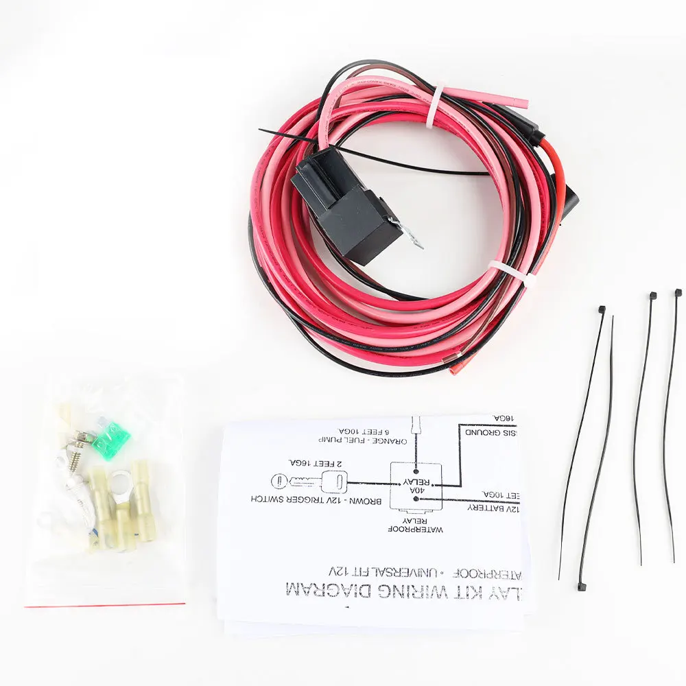 Automotive-parts-electric-fuel-pump-harness-relay-kit-40A-waterproof ...