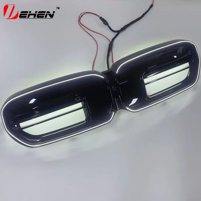 LED white light car front bumper waist grille Grille for BMW 5 Series ...