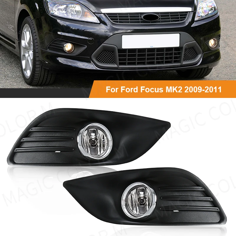 For-Ford-Focus-Focus-2-MK2-2009-2010-2011-Fog-Lamps-LED-DRL-Daytime ...