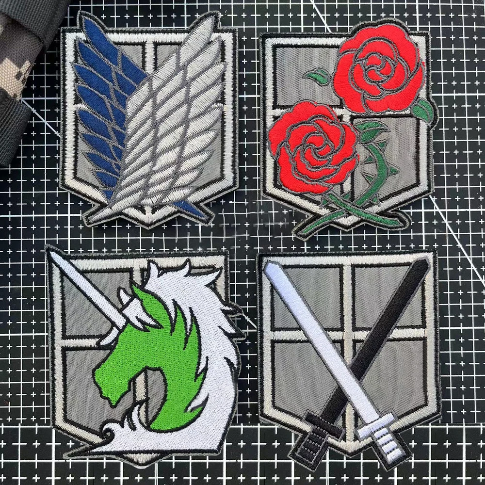 Attack-on-Titan-Embroidery-Patch-Backpack-PVC-Patches-for-Clothing-Hook ...