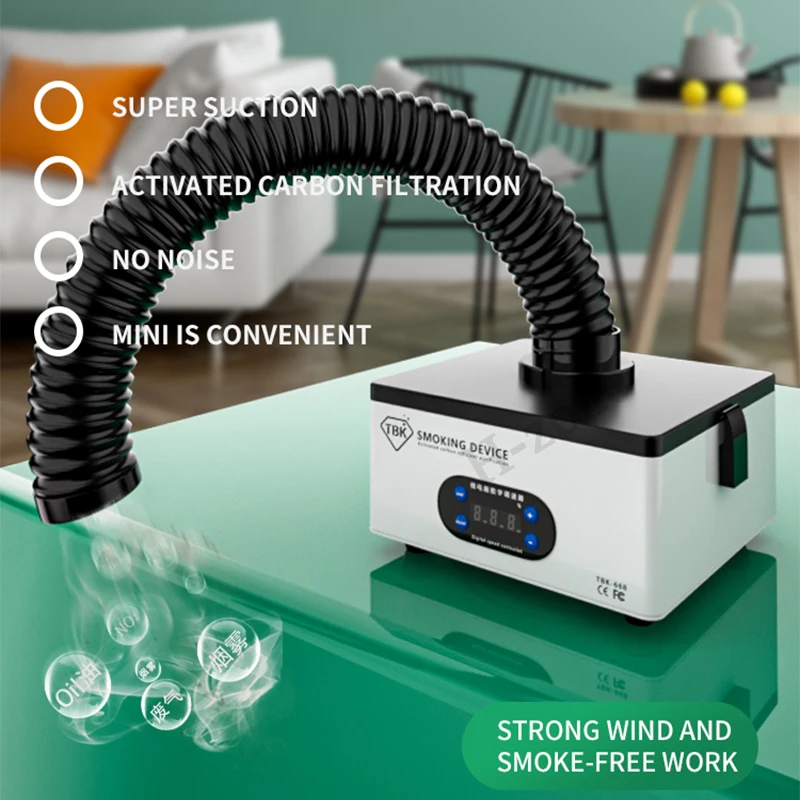 TBK668 No Noise Fume Extractor Smoke Purifier Laser Machine Welding ...