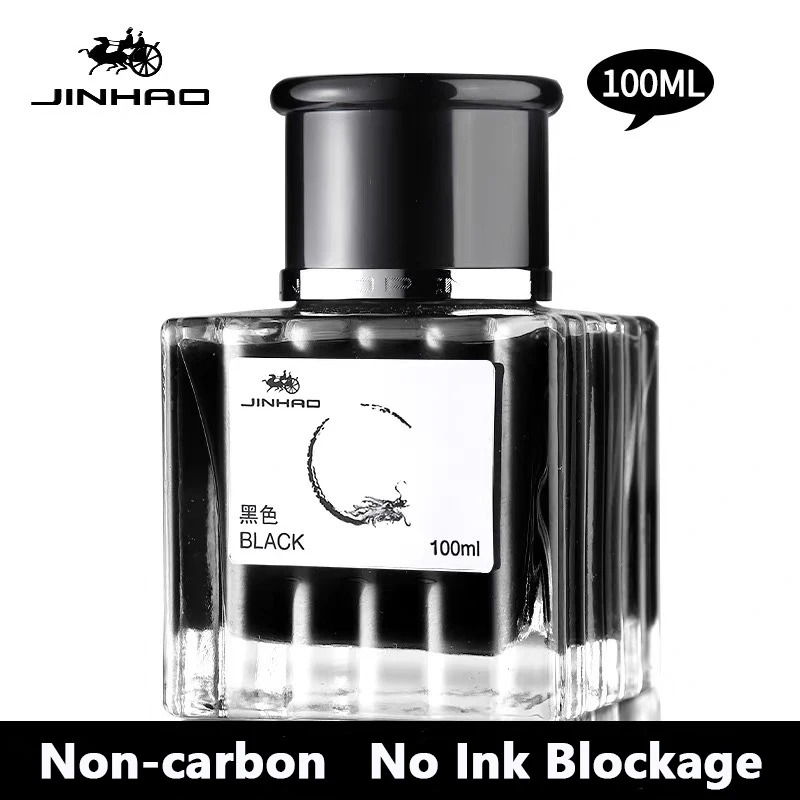 JINHAO-30-50-100ml-Fountain-Pen-Ink-Non-carbon-Cartridge-Refill-Glass ...