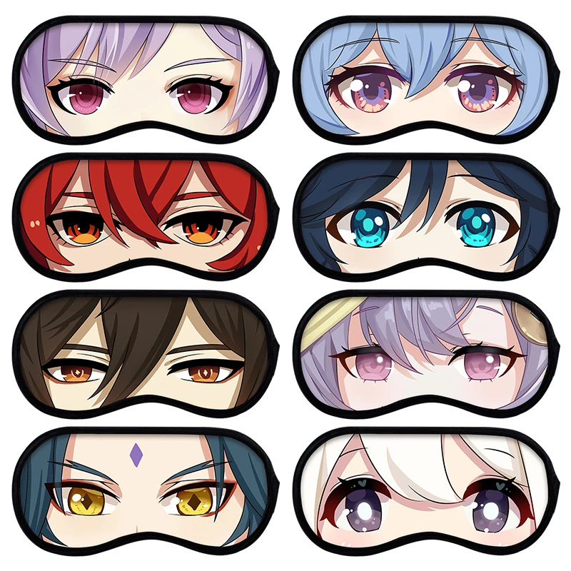 10 PCS/LOT Genshin Impact Eyeshade Eyehead Cosplay Toy Keqing Paimon ...