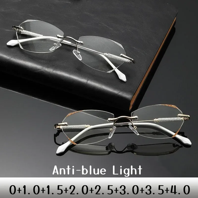 Rimless-Diamond-Cut-Reading-Glasses-for-Ladies-Unisex-Luxury-Design-Frameless-Eyeglasses-Women ...