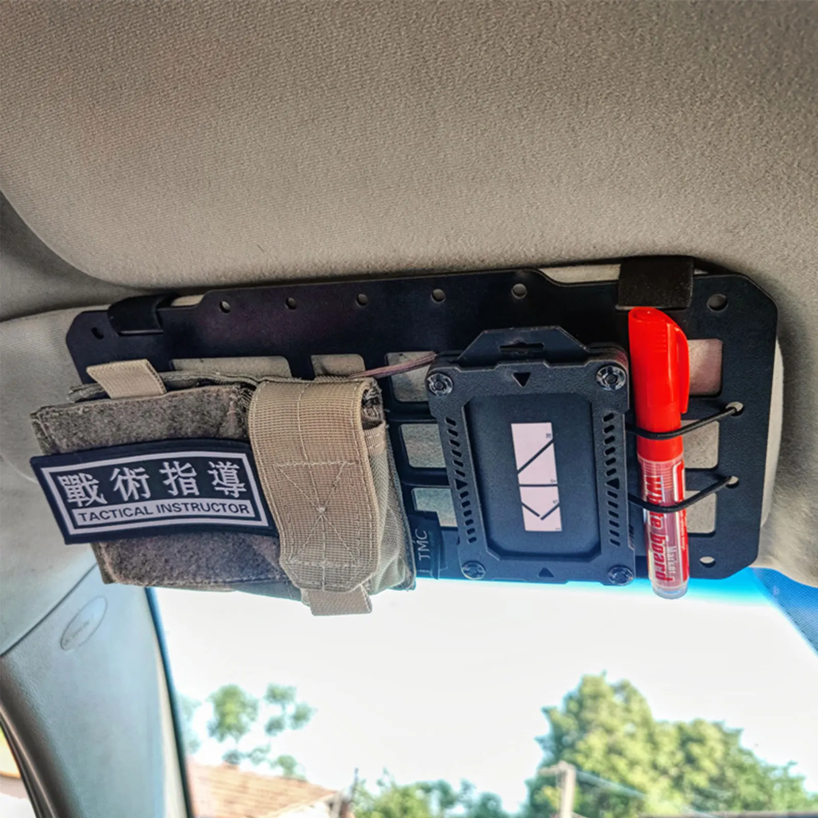 New-Design-Sun-Visor-Organizer-Tactical-Molle-Panel-For-Vehicle-Visor ...