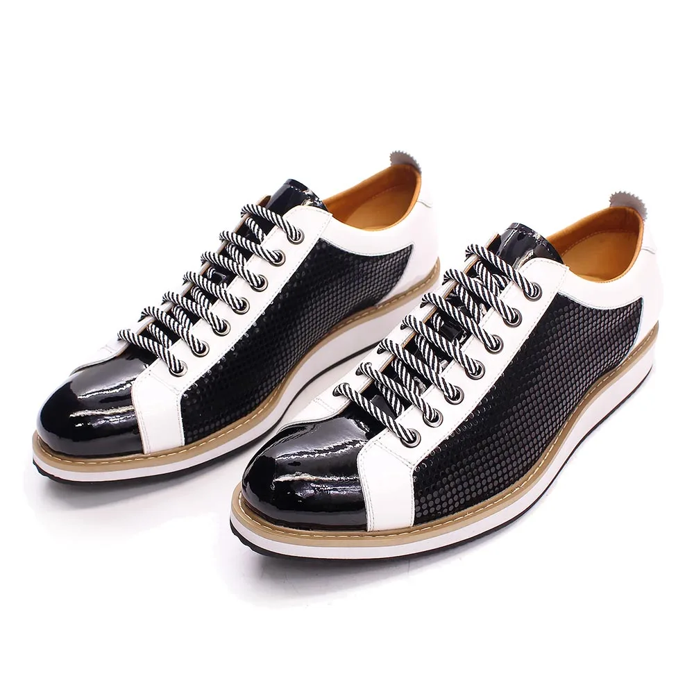 Large-Size-6-To-13-Luxury-Brand-Shoes-Men-Flat-Sneakers-Patent-Leather ...