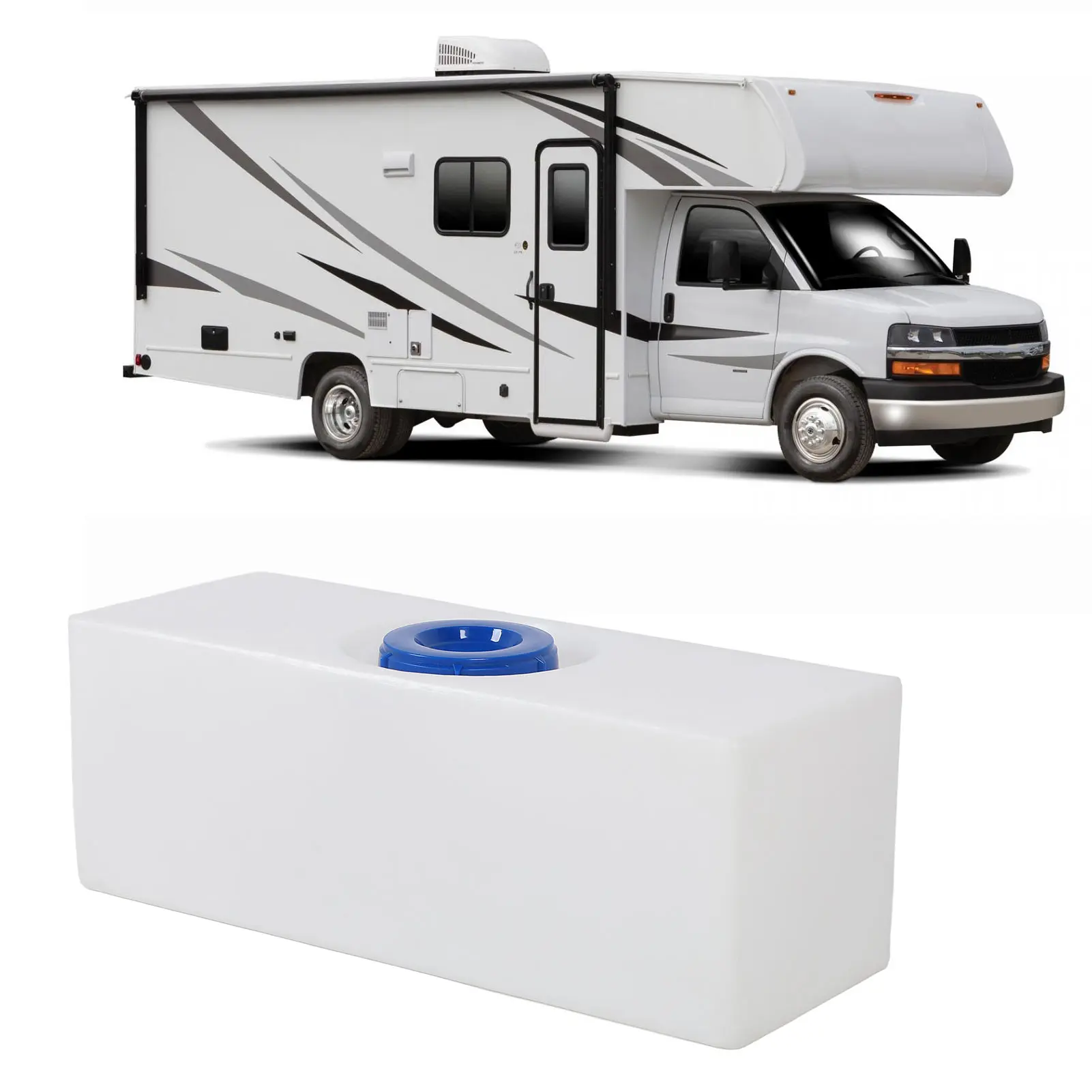 15-Gallons-RV-Fresh-Water-Holding-Tank-LLDPE-130mm-Water-Inlet-Storage ...