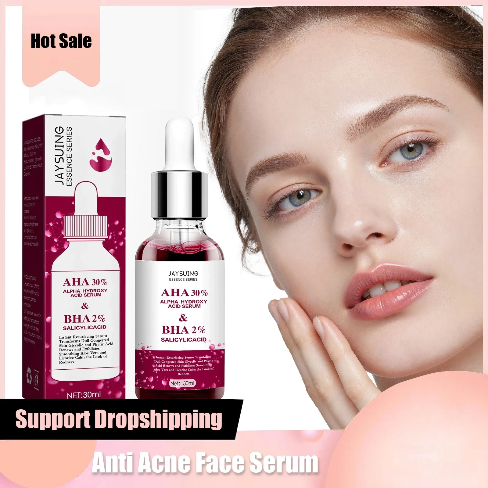 Pore Shrink Face Serum Blackhead Removal Fine Lines Fade Acne Marks Whi ...