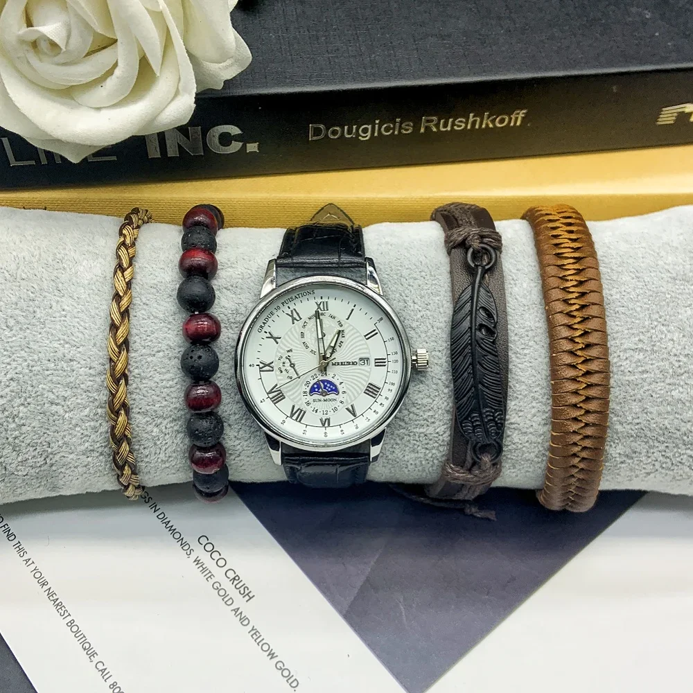 5pc-New-Fashion-Men-Watch-Leather-Quartz-Men-Wristwatch-Sports-Date ...