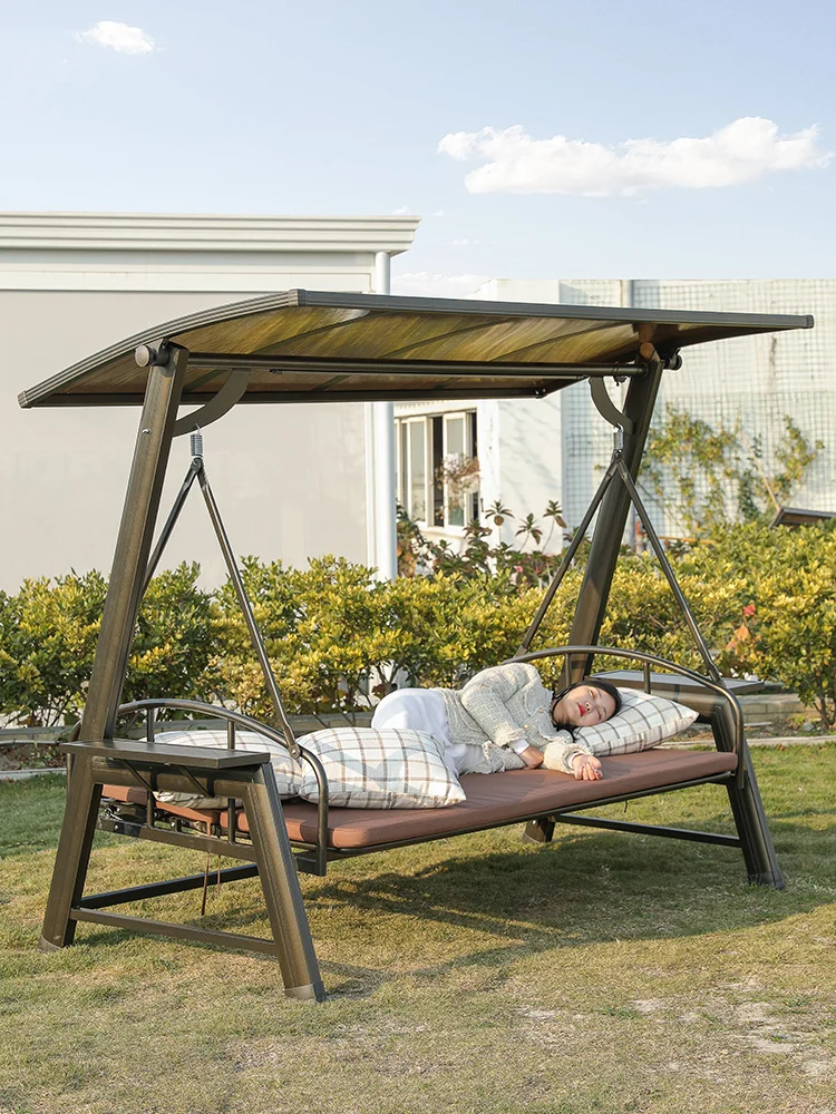 Outdoor-swing-courtyard-terrace-rocking-chairs-courtyard-balcony-can-be ...