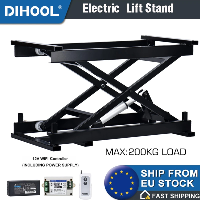 Electric Lift Table Stand Platform 200kg Load Tea Coffee Table Lift ...