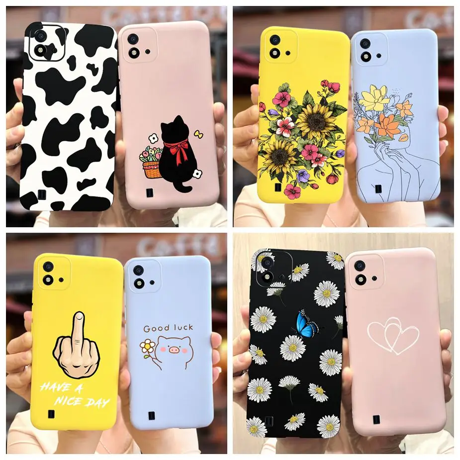 For Realme C11 2021 Case Fashion Soft Silicone Back Cover For Oppo ...