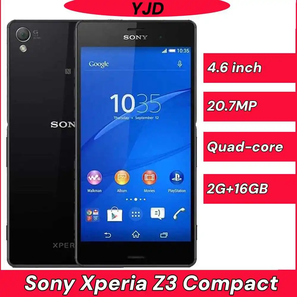 97% nuevo Original Sony Xperia Z3 Compact D5803 Z3 mini 4G 4,6 ''RAM ...