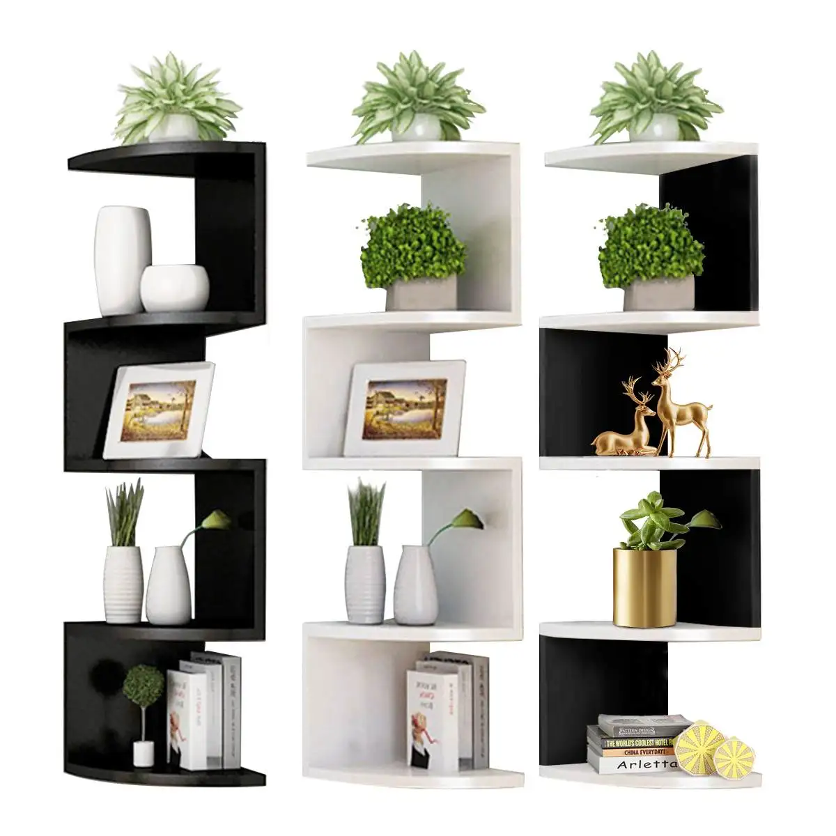 Wall Mount Corner Shelves For Books