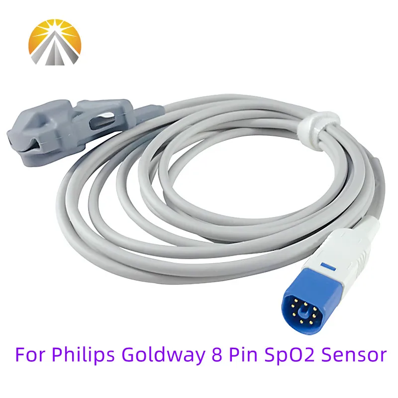Reusable Adult Finger Clip Spo2 Sensor 8 Pin For M1191a Philips Patient ...