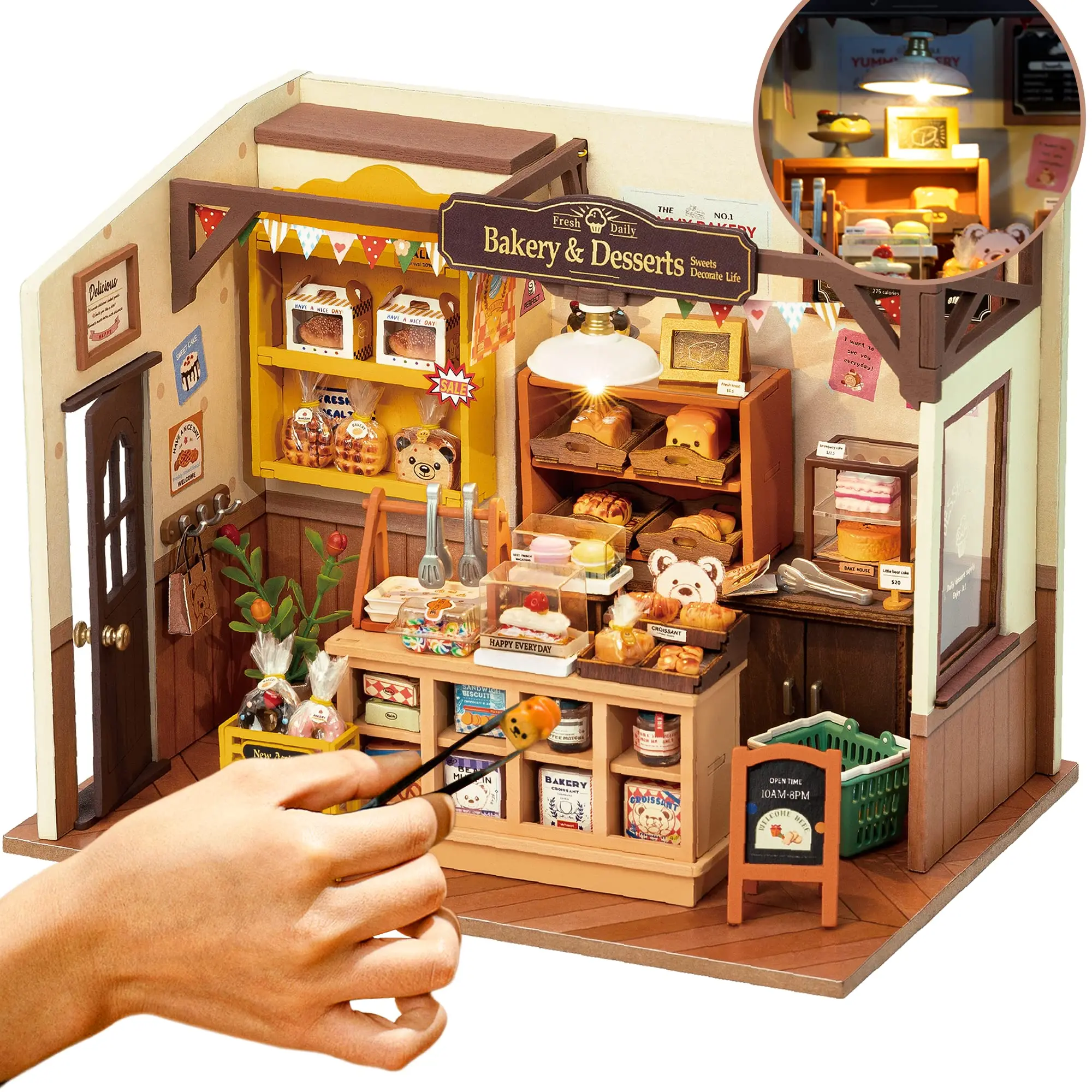 Miniature House Kit DIY Mini Dollhouse With Accessories Tiny Store ...