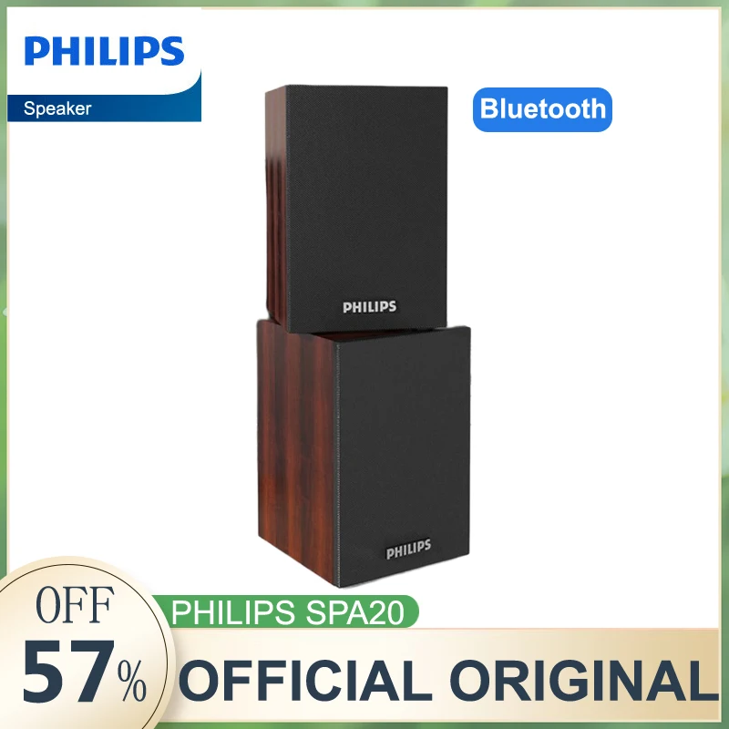 Original-Philips-SPA20-Bluetooth-Speaker-Indoor-Desktop-Wooden ...