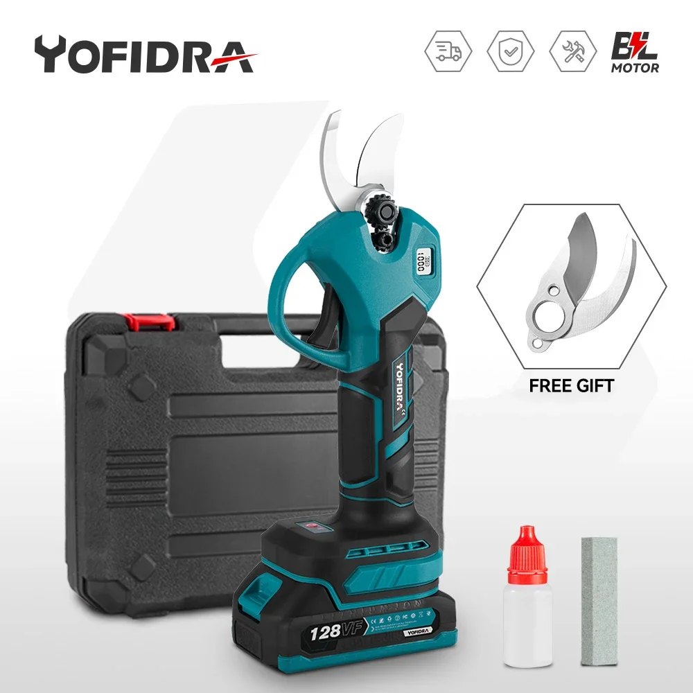 YOFIDRA-30mm-Brushless-Electric-Pruning-Shears-Cordless-Efficient-Fruit-Tree-Bonsai-Garden-Power ...