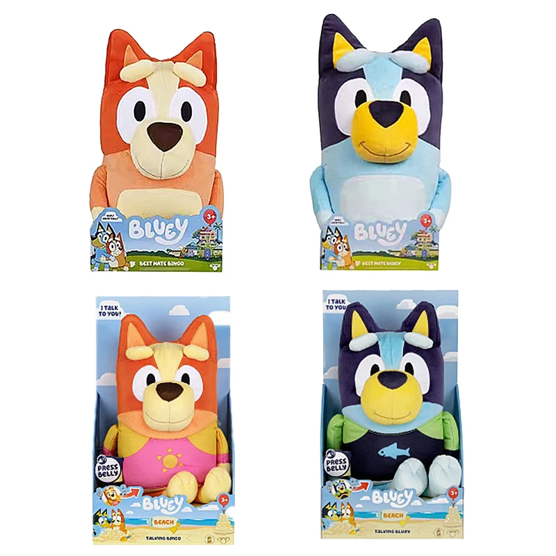 New-Bluey-And-Bingo-Plush-Toys-30CM-Anime-Cartoon-Vocalizable-Music ...