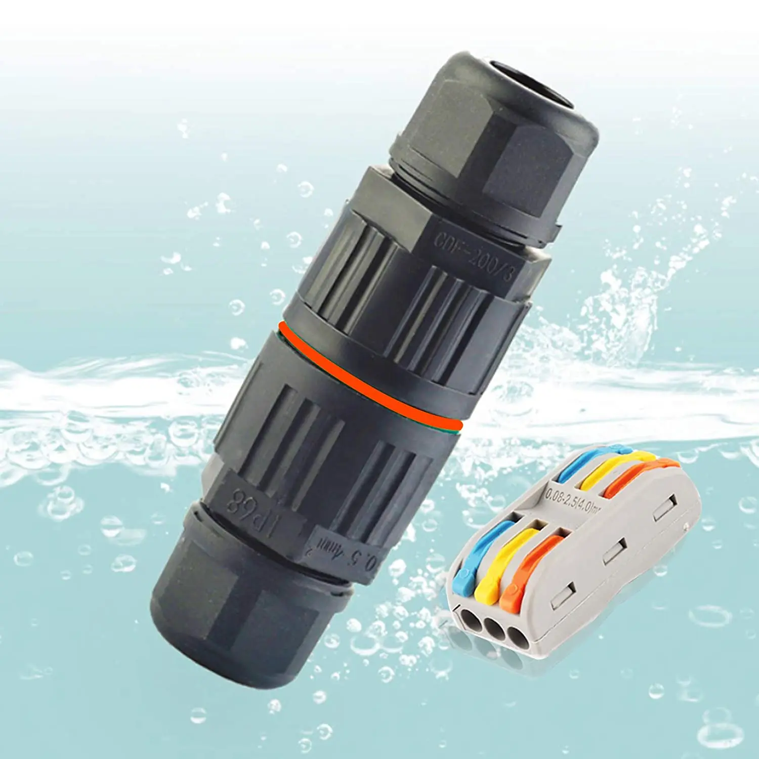 IP68 Waterproof Joint Wire Quick Connection Waterproof Connector 2/3 ...