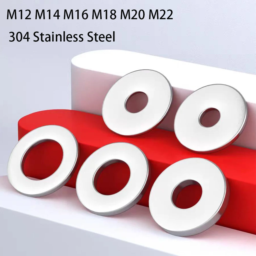 M12 M14 M16 M18 M20 M22 Sealing Flat Washer 304 Stainless Steel Large ...