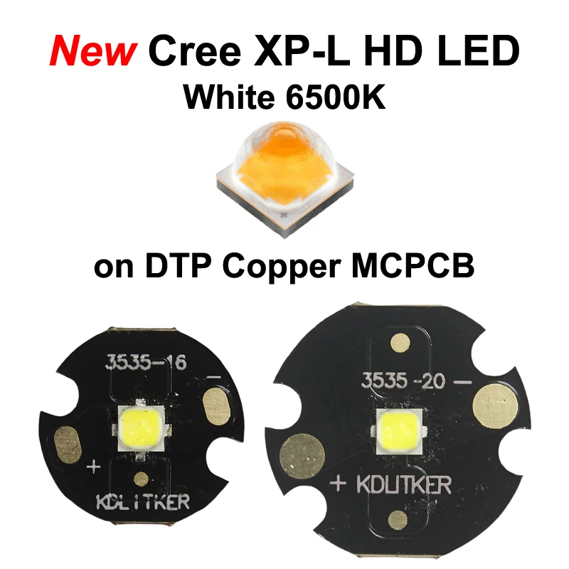 Cree-XP-L-HD-W2-1A-White-6500K-SMD-3535-LED-Emitter-Flashlight-DIY ...