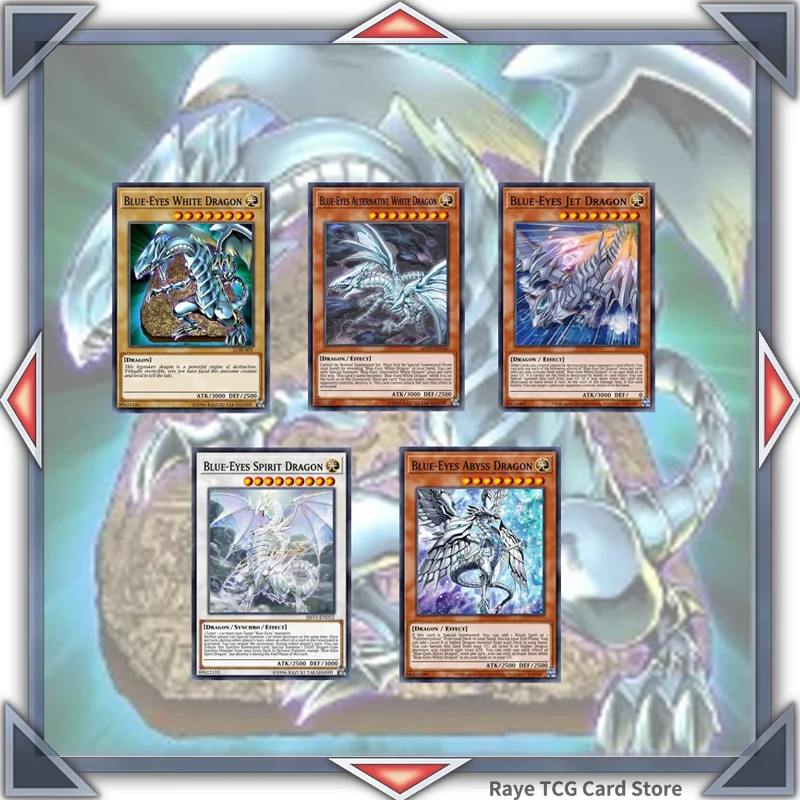 57-PCS-Blue-Eyes-White-Dragon-Yugioh-Card-Game-Deck-Easy-Play-Not ...
