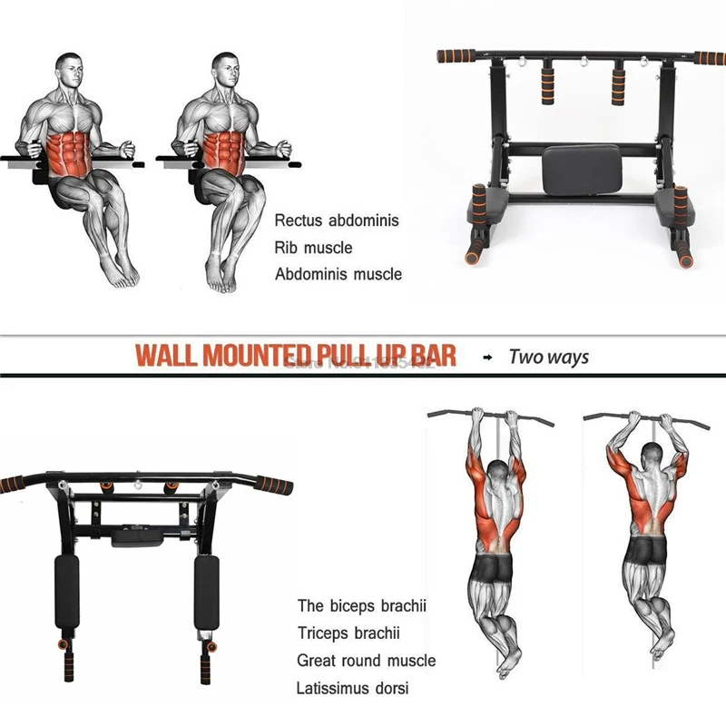 Home Wall Indoor Pull-ups Parallel Bars Sports - FitMed