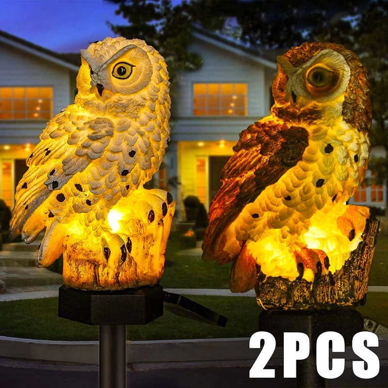 LED-Solar-Garden-Owl-Lights-Waterproof-Animal-Outdoor-Decor-Solar-Lawn ...