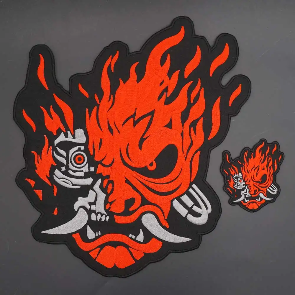 Japanese-Samurai-Embroidered-Patches-Iron-on-Backing-Sewing-Punk-Biker ...