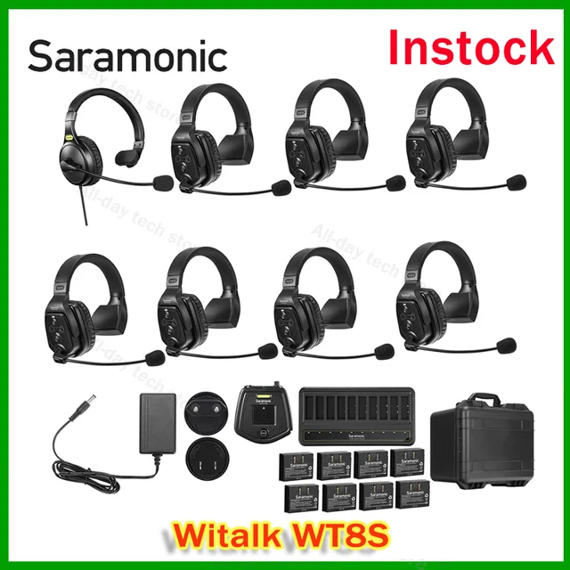 Saramonic Witalk WT8S Full Duplex Wireless Intercom Headset System ...