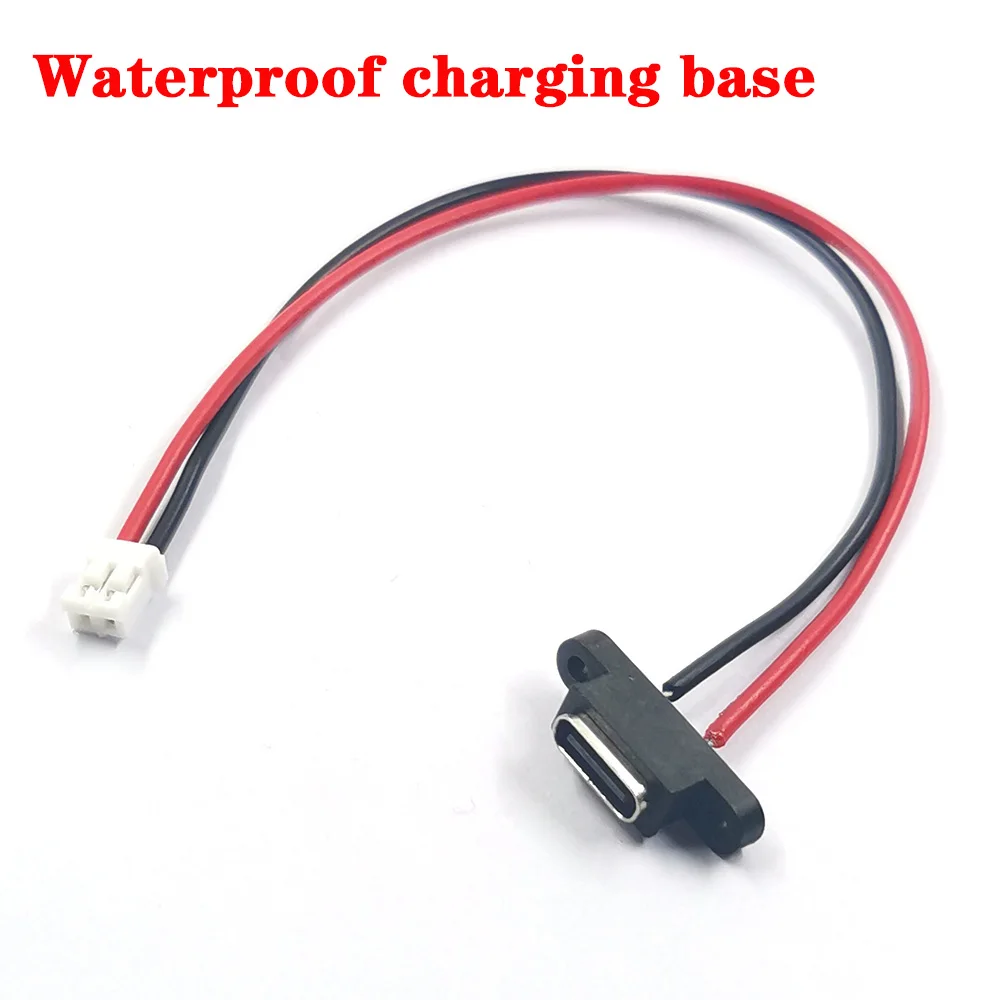 Usb C 타입 방수 커넥터 용접 와이어 암 소켓 고전류 고속 충전 C 타입 커넥터 포트 인터페이스 1 10 개
