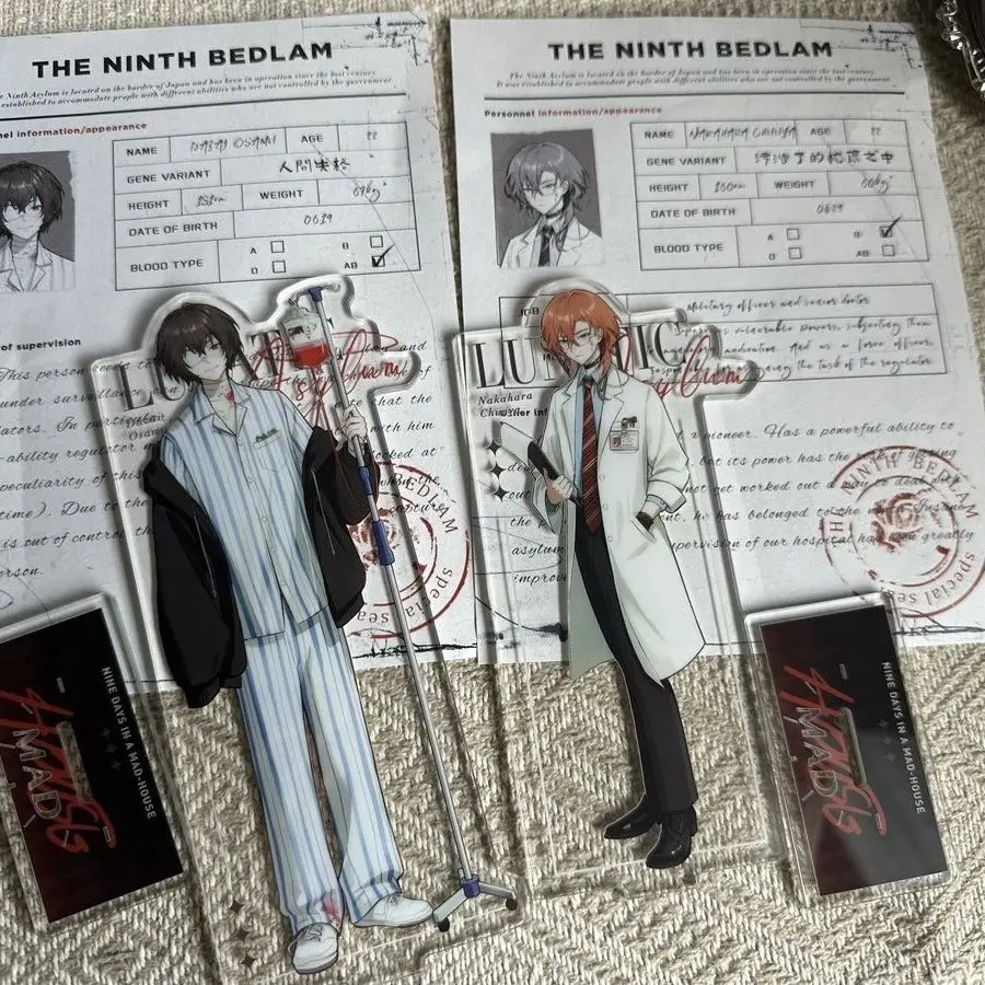 Bungo SD Hospital Series Acrylic Stand Dazai Osamu Figure Nakahara ...