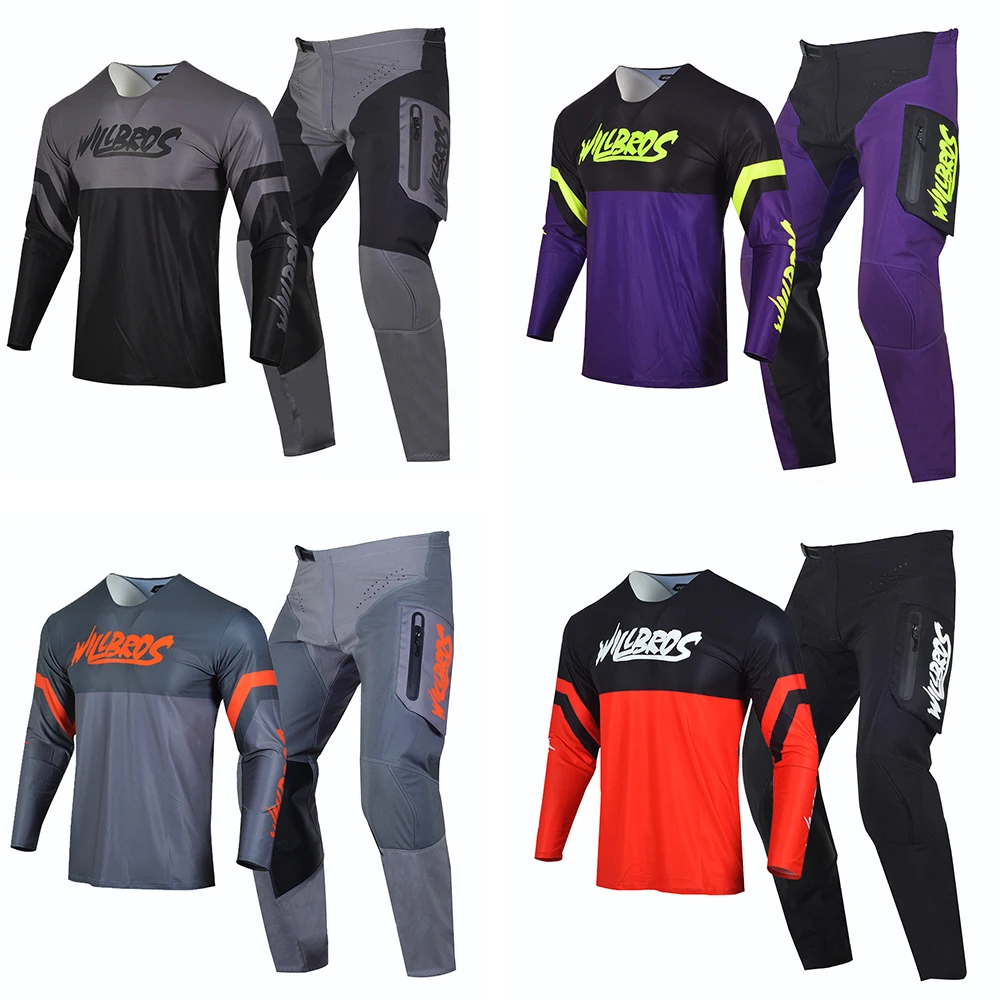 Willbros Motocross Jersey Pants Combo Dirt Bike Offroad with Zip Pocket ...