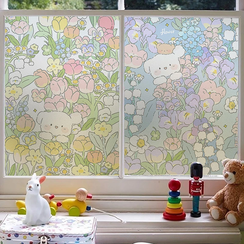Frosted-Glass-Stickers-Bathroom-Privacy-Windows-Film-Cartoon-Print ...