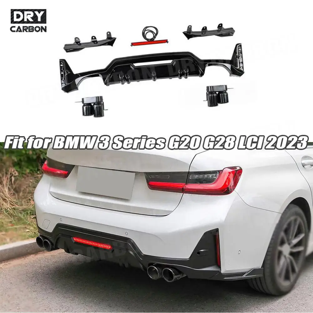 Car-Accessories-For-BMW-3-Series-G20-G28-LCI-2023-Rear-Bumper-Diffuser ...