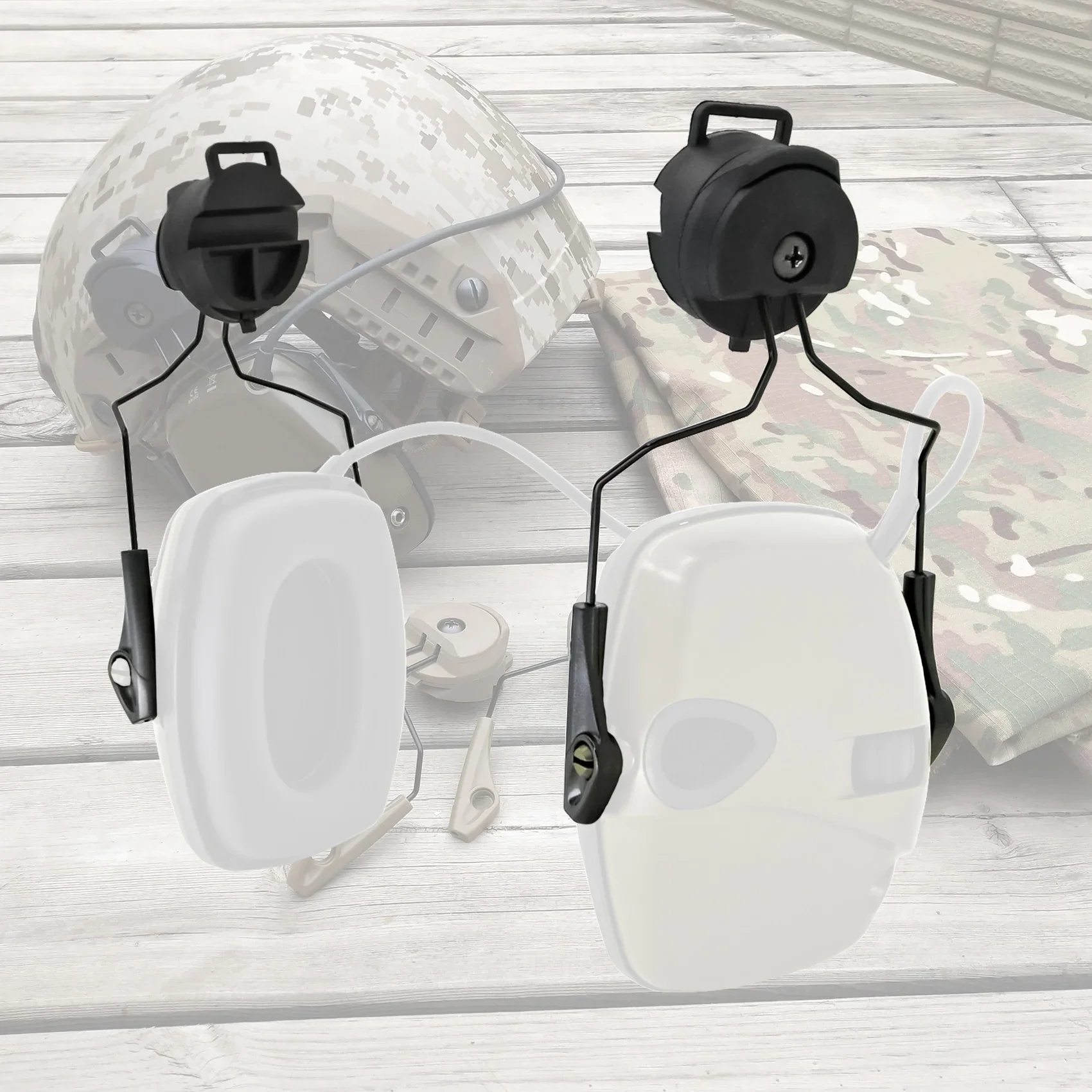 Tactical-Helmet-ARC-Rail-Adapter-for-Howard-Leight-By-Honey-Impact ...