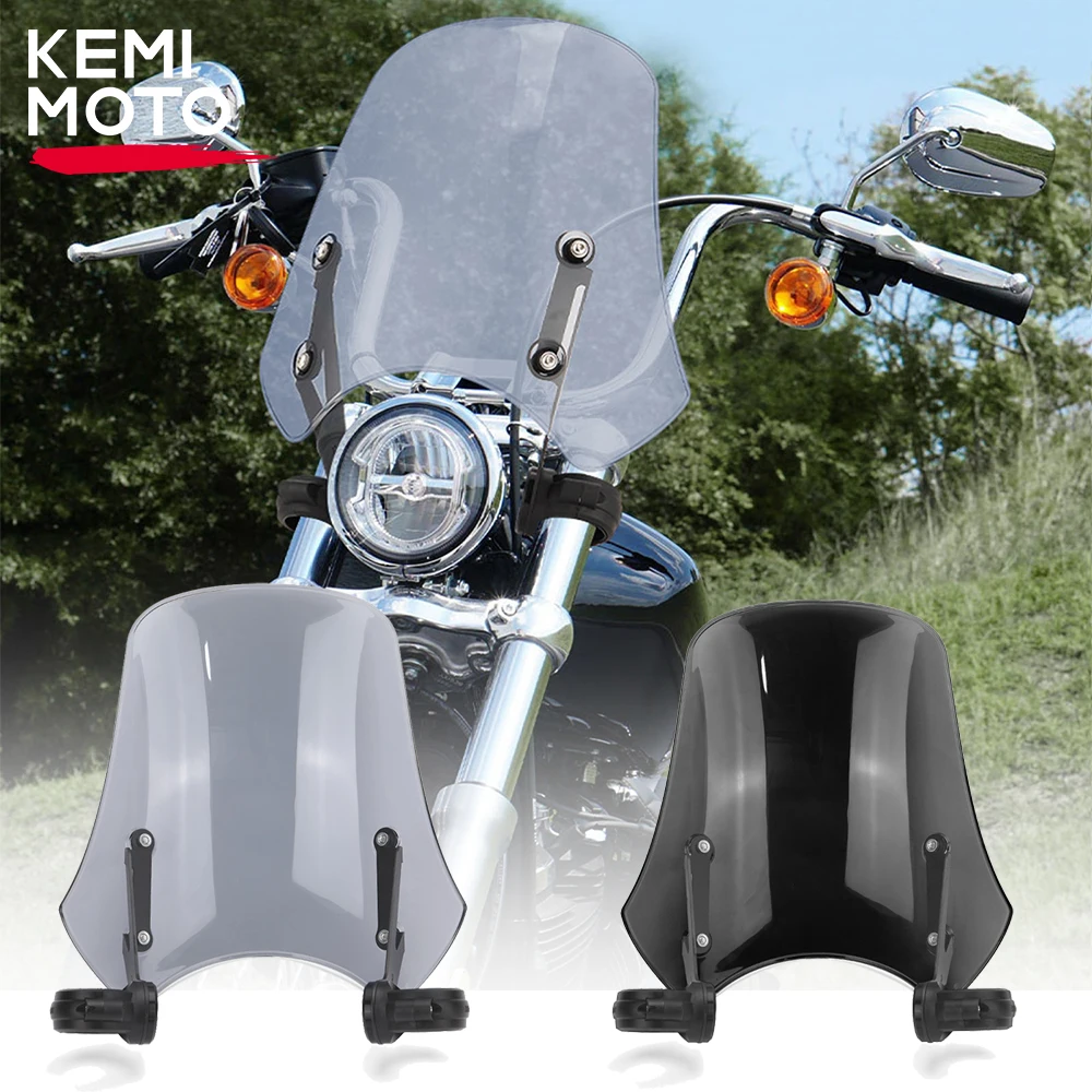 Motorcycle-Windshield-Windscreen-Wind-Deflectors-Universal-For-Dyna-For ...